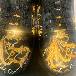 Versace | Shoes | Versace Men Sneaker Black And Yellow | Poshmark